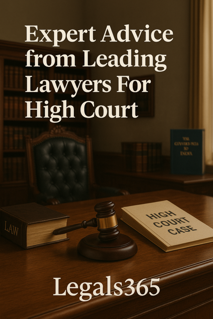 Expert Legal Advice from Top High Court Lawyers in India